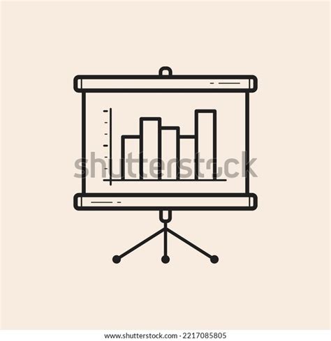 Presentation Board Outline Icon Bar Charts Stock Vector Royalty Free 2217085805 Shutterstock