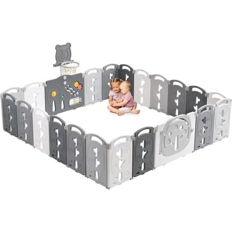 Yoleo Parc Bébé Parc Enfant Modulable Avec Panier De Basket Parc Bebe