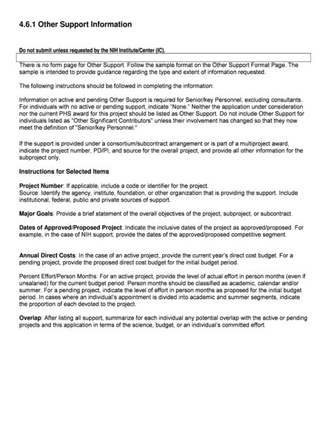 1 Other Support Information Fill Out And Sign Online Dochub