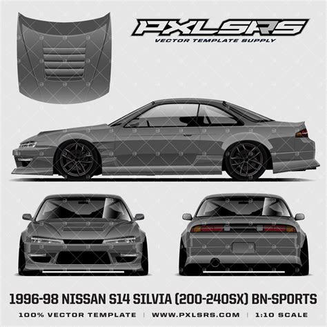 1996 1998 Nissan S14 Silvia Kouki 200sx 240sx Bn Sports Drift Vector