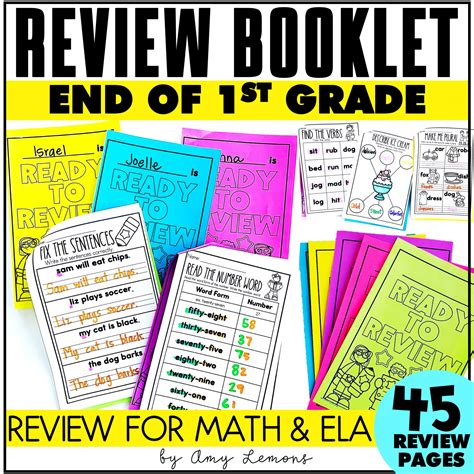 Review Booklet For The End Of 1st Grade Or Beginning Of 2nd Grade Review Of 1st Grade Skills