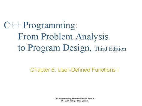 C Programming From Problem Analysis To Program Design