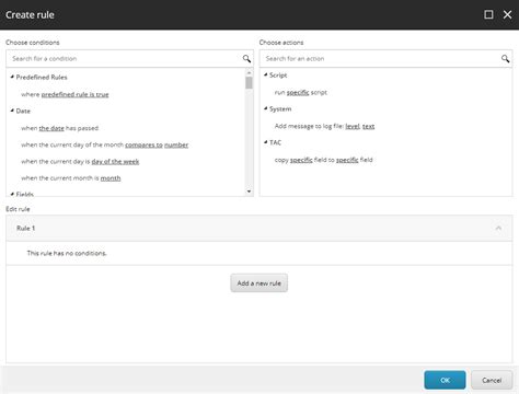 how to create a rule in sitecore to automatically fill an empty field
