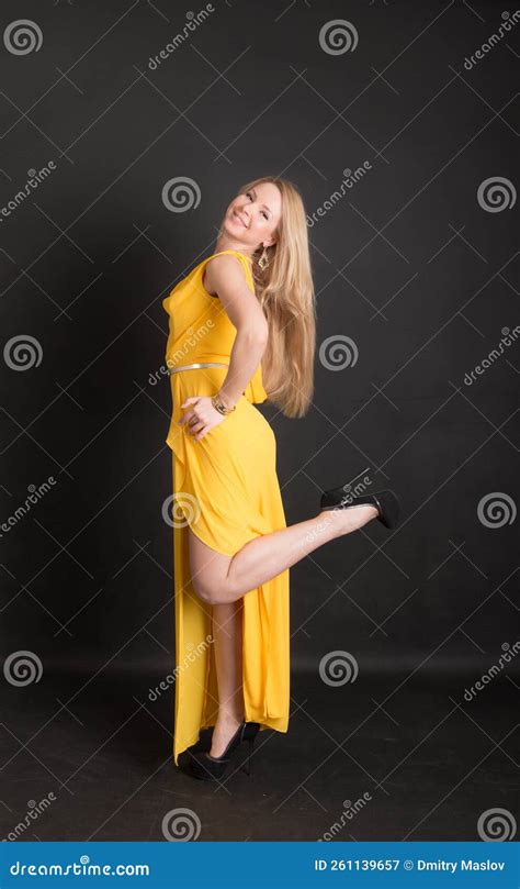 Portrait Of A Slim Girl With Long Hair Stock Image Image Of Femininity Woman 261139657