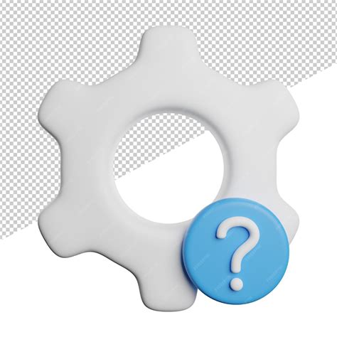 Premium Psd Setting Help Sign Front View 3d Rendering Icon