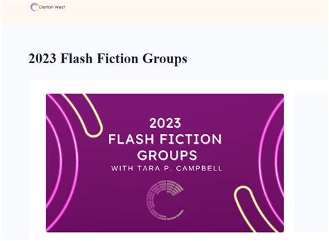 Clarion West 6 Week Flash Fiction Workshop Gideon Smith