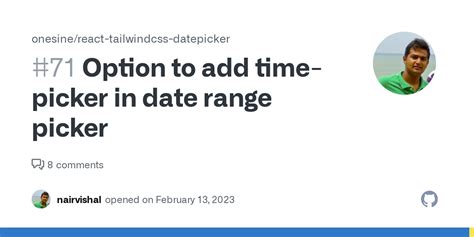 Option To Add Time Picker In Date Range Picker Issue Onesine