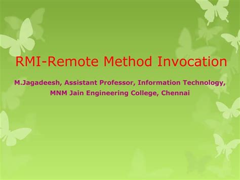 Remote Method Invocation Ppt