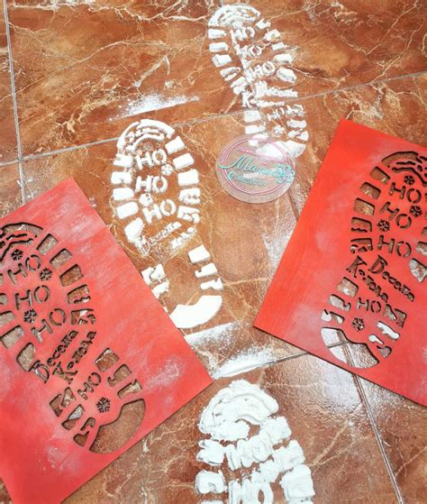 Стъпки на дядо коледа шаблон Rabotilnichkata