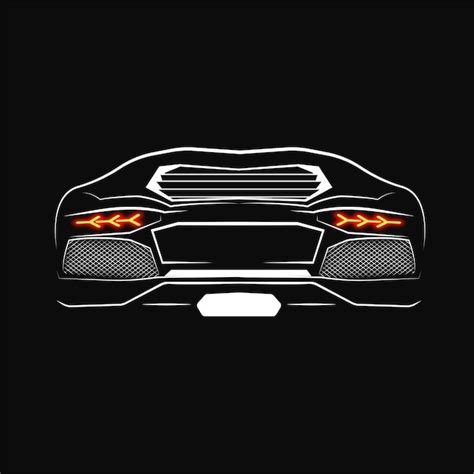 Premium Vector Lamborghini Aventador Back Side