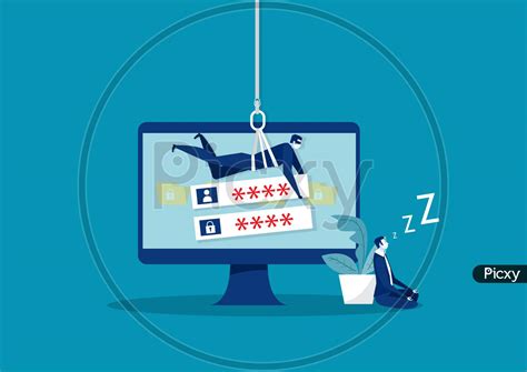 Image Of Hacker Stealing Password And Data Information On Laptop Illustrator Xm726769 Picxy