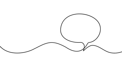 Continuous Line Speech Bubble Vector Art Icons And Graphics For Free Download