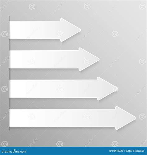 Paper Banner Vector Mockup Arrow Pointer Stock Vector