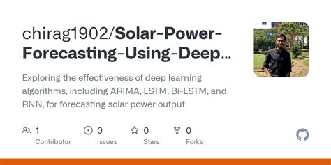 Github Chirag1902solar Power Forecasting Using Deep Learning Algorithms Exploring The