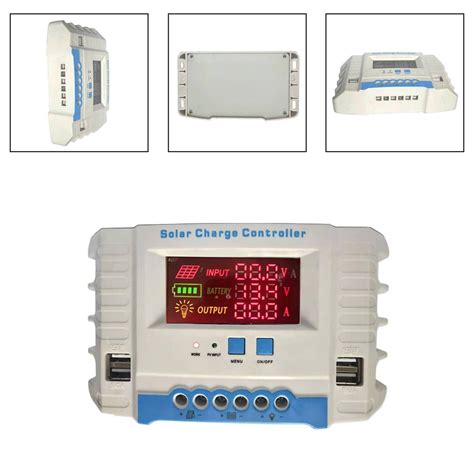 Lcd Display Solar Charge Controller V V For Pwm V Battery A Optional B YIWEI
