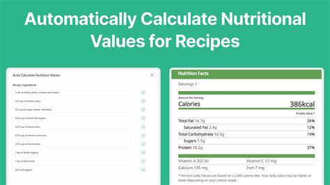 Automatically Calculate Nutritional Values For Recipes Wp Delicious