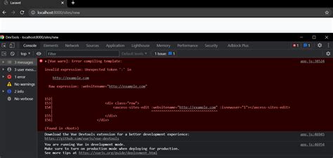 Laravel Vuejs Invalid Expression Unexpected Token In Stack Overflow