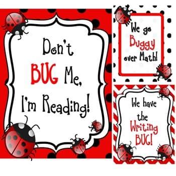 Ladybug Classroom Decor Editable Bulletin Board Posters Labels Theme Ideas