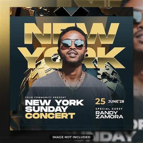 Modelo De Panfleto Musical De Concerto De Nova York Psd Premium