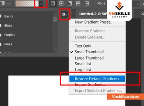 Làm Chủ Cách Dùng Công Cụ Gradient Trong Photoshop Vnskills Academy