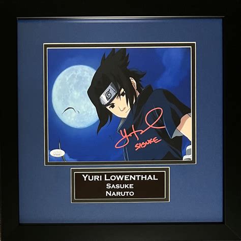 Yuri Lowenthal Signed Inscribed Framed 8x10 Photo Sasuke Uchiha Jsa Co
