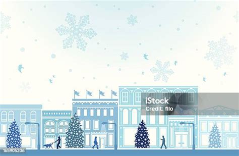 겨울 휴가 쇼핑 크리스마스에 대한 스톡 벡터 아트 및 기타 이미지 크리스마스 도시 상점 Istock