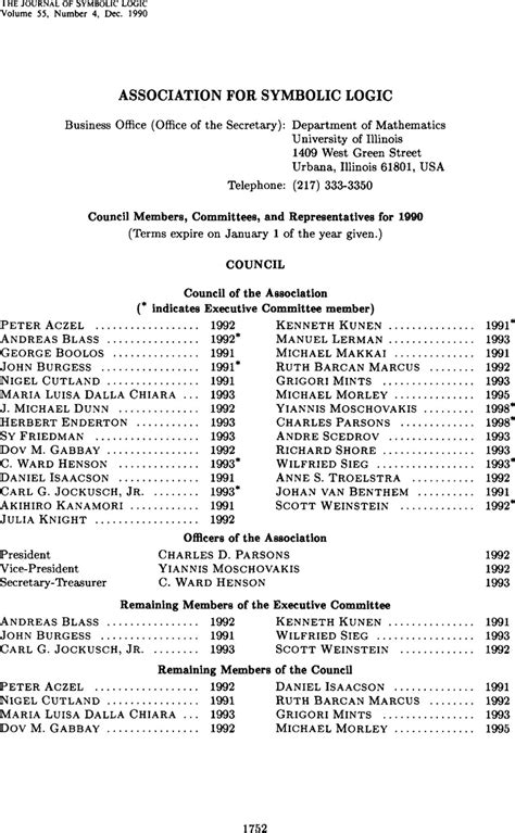 Association For Symbolic Logic The Journal Of Symbolic Logic Cambridge Core