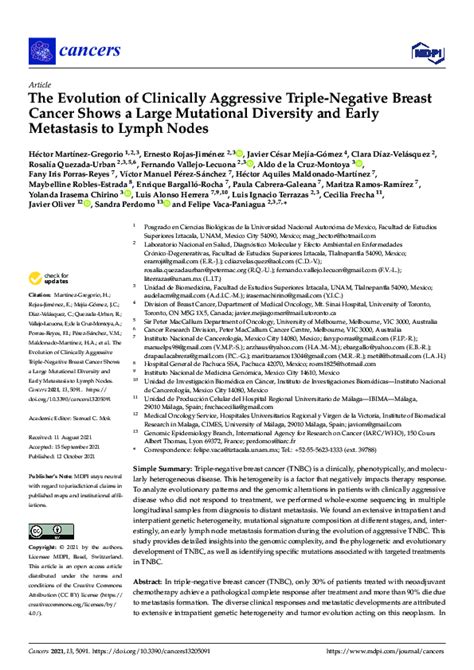 Pdf The Evolution Of Clinically Aggressive Triple Negative Breast