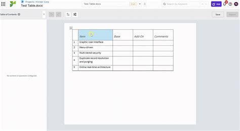 Mapping Tables In Microsoft Word Documents Home