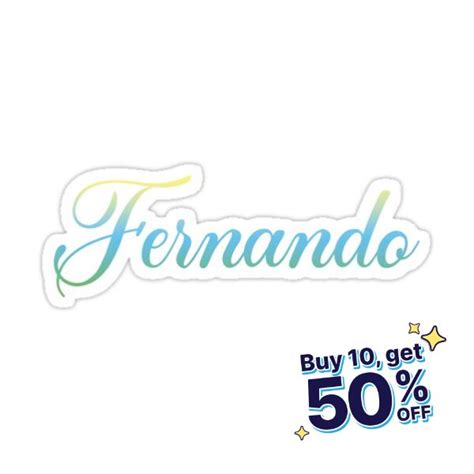 ♦custom Name♦ •fernando• Sticker By Zentenar Names Custom Vinyl