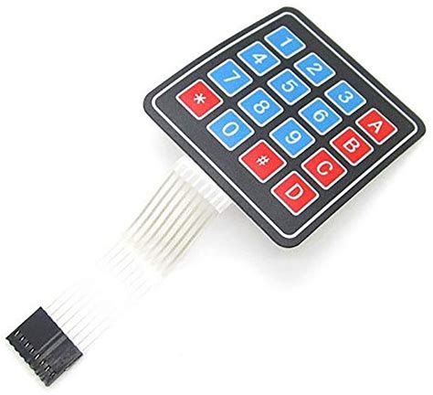 Teclado Flexible Matriz Array 4 X 4 16 Teclas Para Arduino AVR PIC