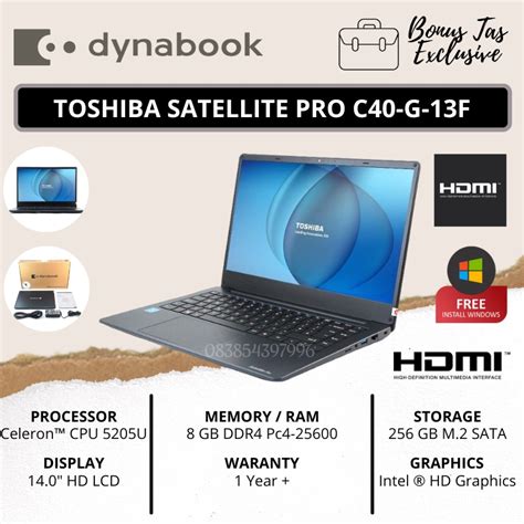 Jual New Item Toshiba Dynabook Satellite Pro C G F Intel Celeron U Ram Gb Gb