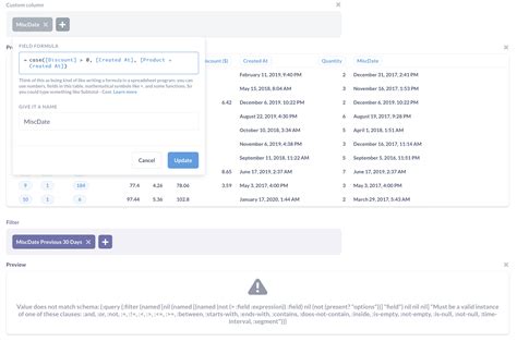 Error With Relative Date Filters On Custom Column · Issue 16273