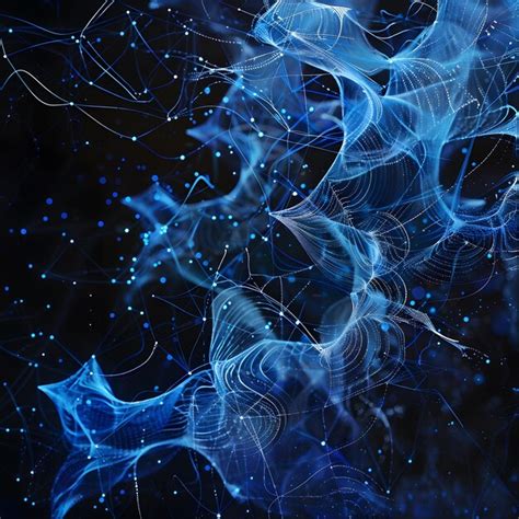 Dynamic Blue Abstract Waveform Background Premium Ai Generated Image