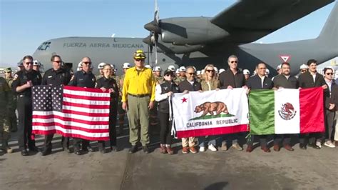 Firefighters from Mexico arrive to help fight California wildfires ...