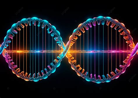 Dna Helix At The Center Of A Glowing Network Bioelectric Energy And