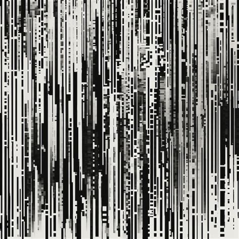 Premium Photo Quilted Barcode Artwork In Black And White Ink On Paper
