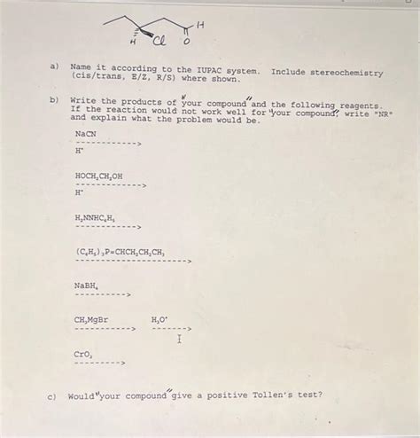 Solved A Name It According To The IUPAC System Include Chegg Com
