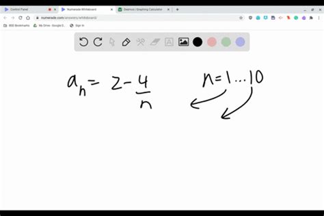 Solved Graphing The Terms Of A Sequence In Exercises Use A