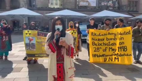 Baloch Hold Anti Pakistan Protests In Germany Against Nuclear Tests In