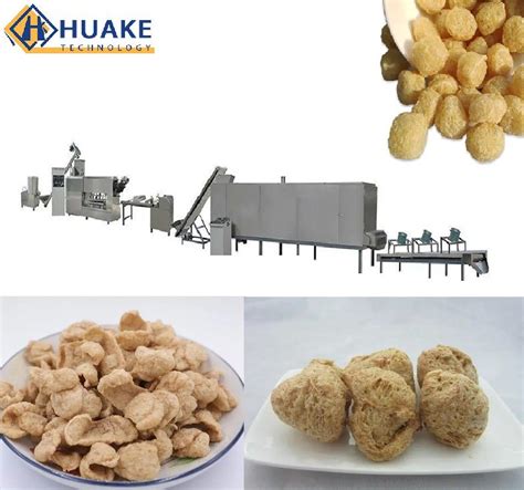 Vegetarian Meat Chunks Textured Soybean Protein Tvp Nuggets Extruder
