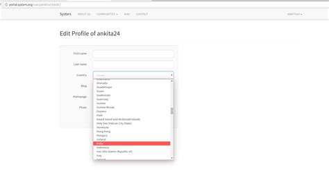 Country Dropdown Values · Issue 211 · Anitab Orgportal · Github