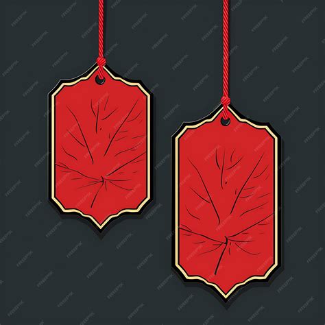 Premium Ai Image Maple Leaf Shape Tag Card Red Color Cardstock Maple
