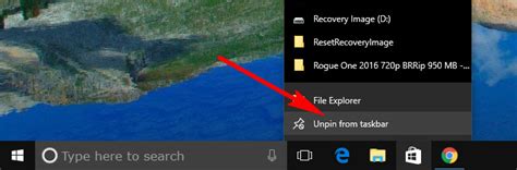 Can T Unpin From Taskbar