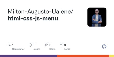 Github Milton Augusto Uaiene Html Css Js Menu