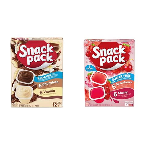 Snack Pack Sugar Free Variety Pack Of Chocolate And Vanilla