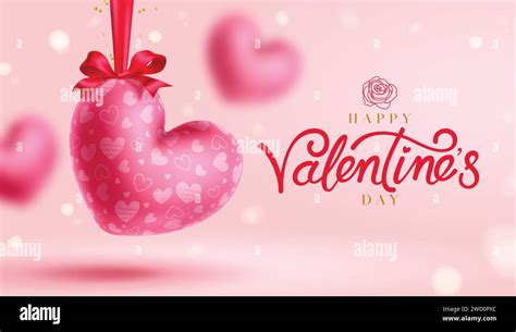 Valentines Day Heart Vector Background Design Happy Valentines Day