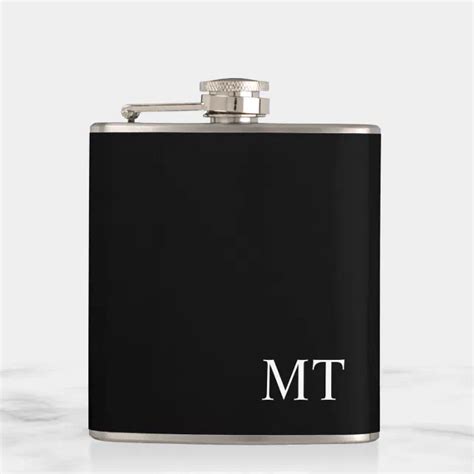 Modern Personalized Monogram Flask Zazzle