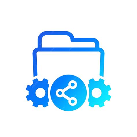 Premium Vector Shared Project Or Folder Icon