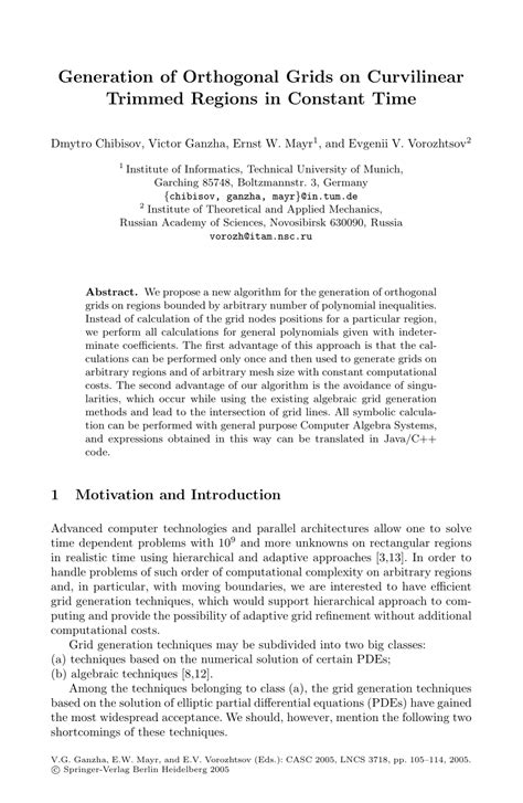 Pdf Generation Of Orthogonal Grids On Curvilinear Trimmed Regions In